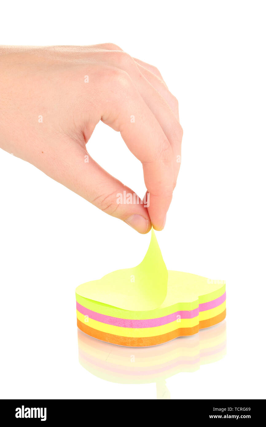 Hand holding sticker hi-res stock photography and images - Alamy