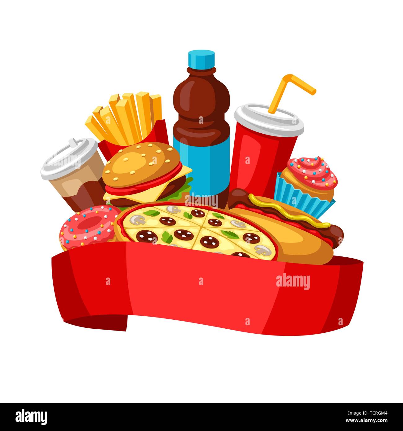 Fast food sandwich poster Cut Out Stock Images & Pictures - Alamy