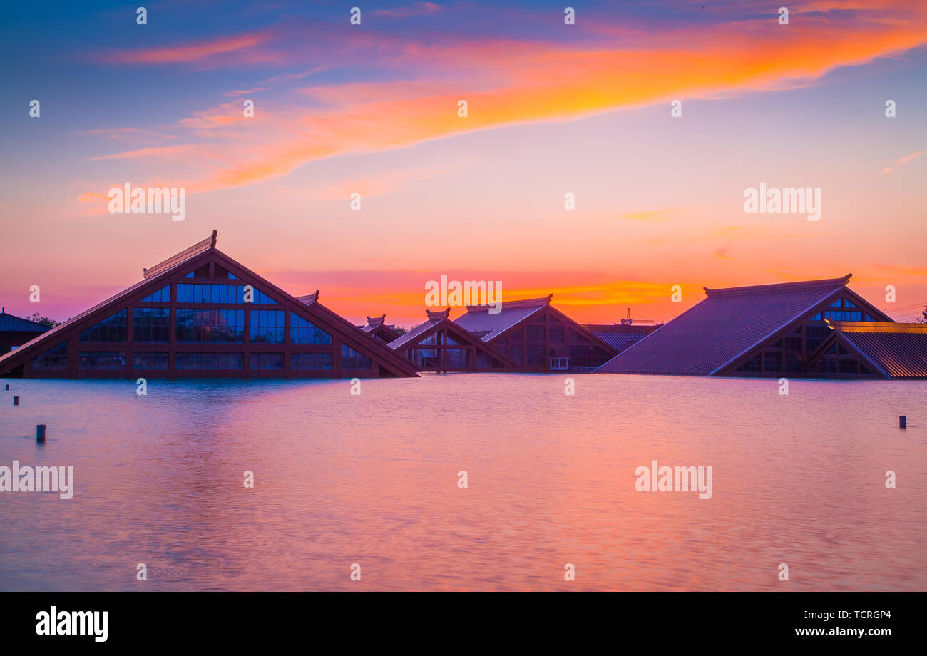 Guangfu forest sunset Stock Photo - Alamy