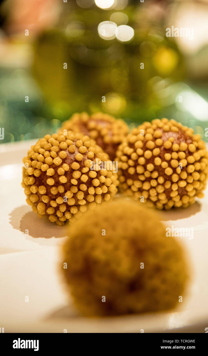 Purple potato hemp ball Stock Photo - Alamy