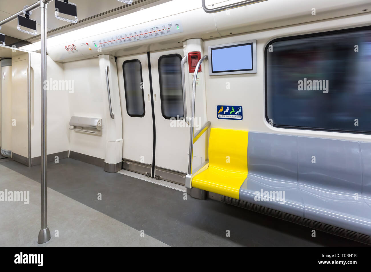 Inside the subway car Stock Photo - Alamy