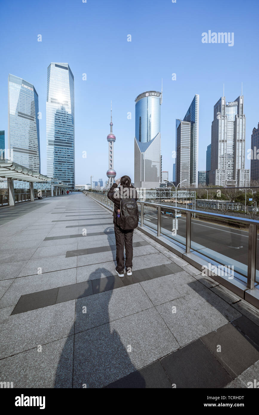 Street View of Lujiazui, Shanghai Stock Photo - Alamy