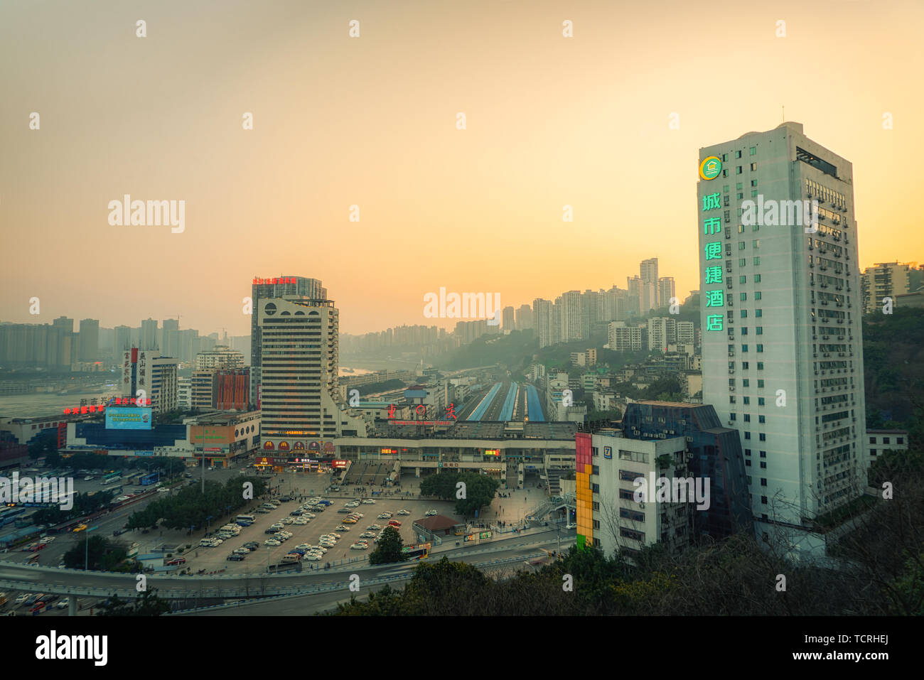 Dusk at Choi Yuen Dam Stock Photo - Alamy