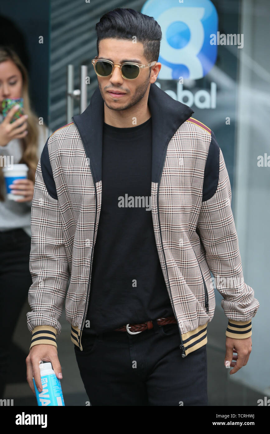 Mena Massoud promoting his new film 'Aladdin' at Global Radio Studios ...