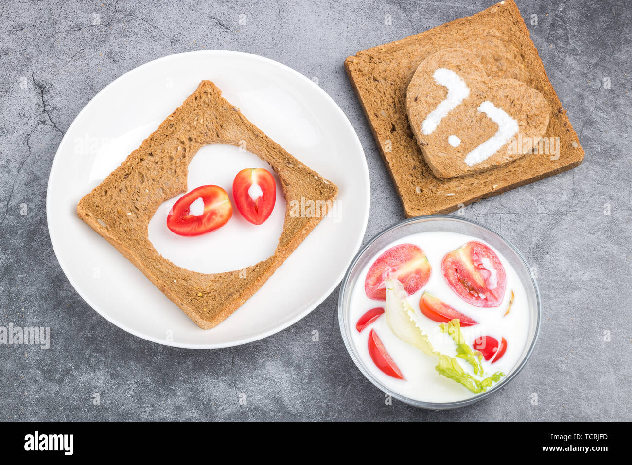 Nutrition breakfast, milk saints Stock Photo - Alamy