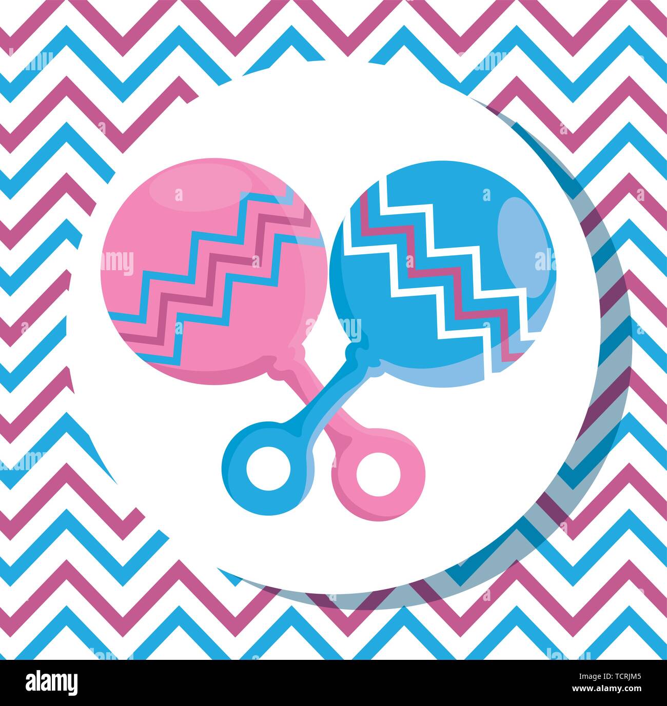 label of little girl and boy rattles Stock Vector Image & Art - Alamy