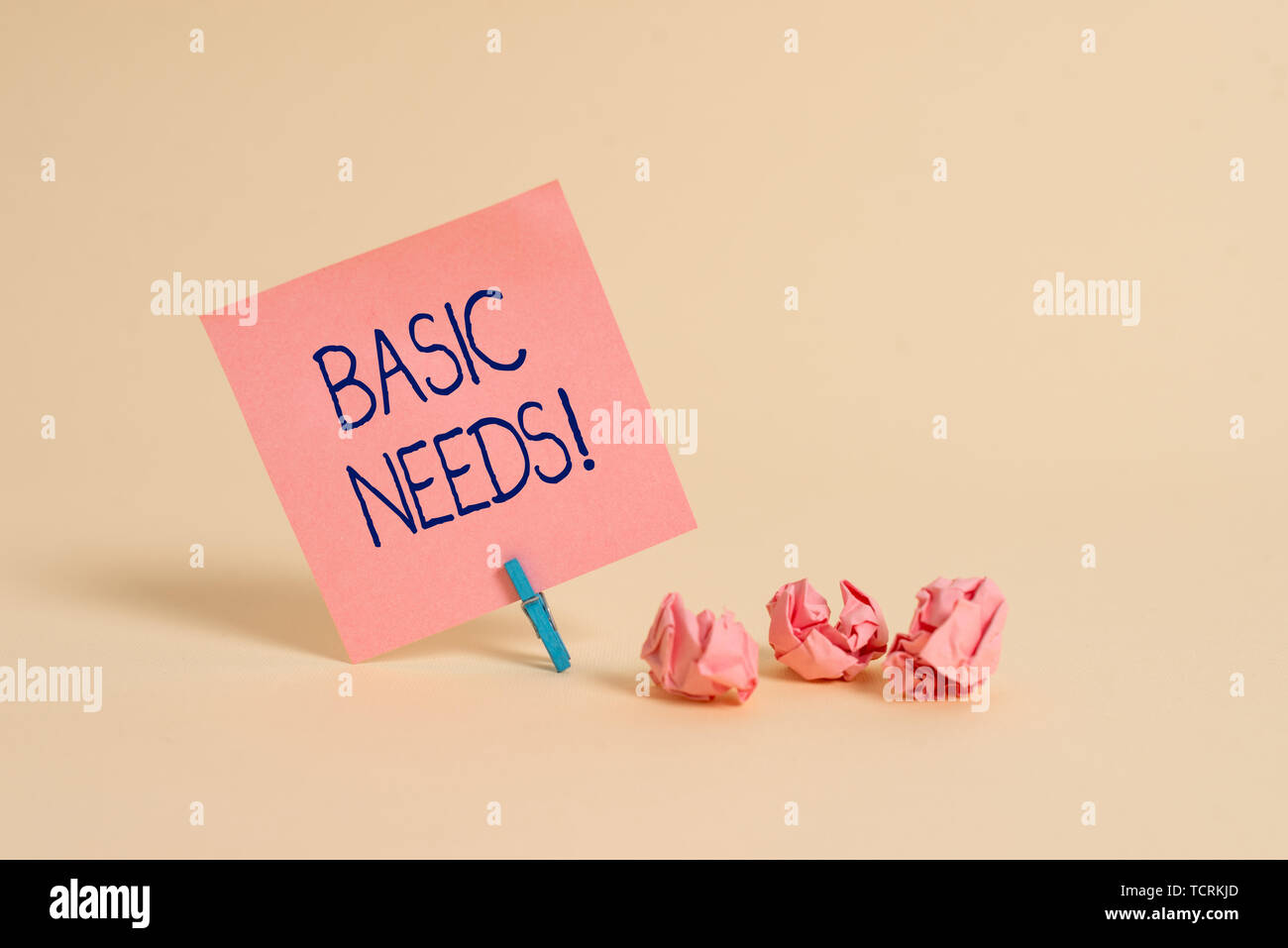 Handwriting text Basic Needs. Conceptual photo measurement of absolute ...