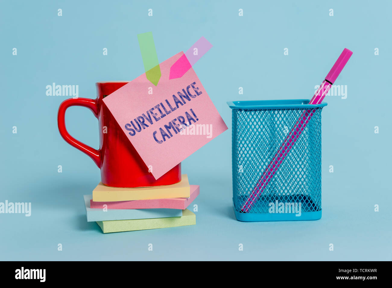 Handwriting text writing Surveillance Camera. Conceptual photo Closed ...