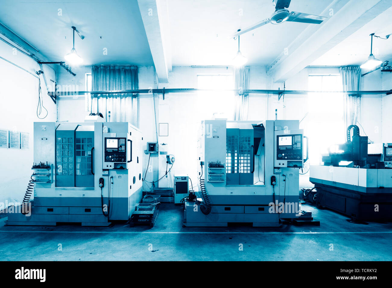 interior of modern factory of communication equipment Stock Photo - Alamy