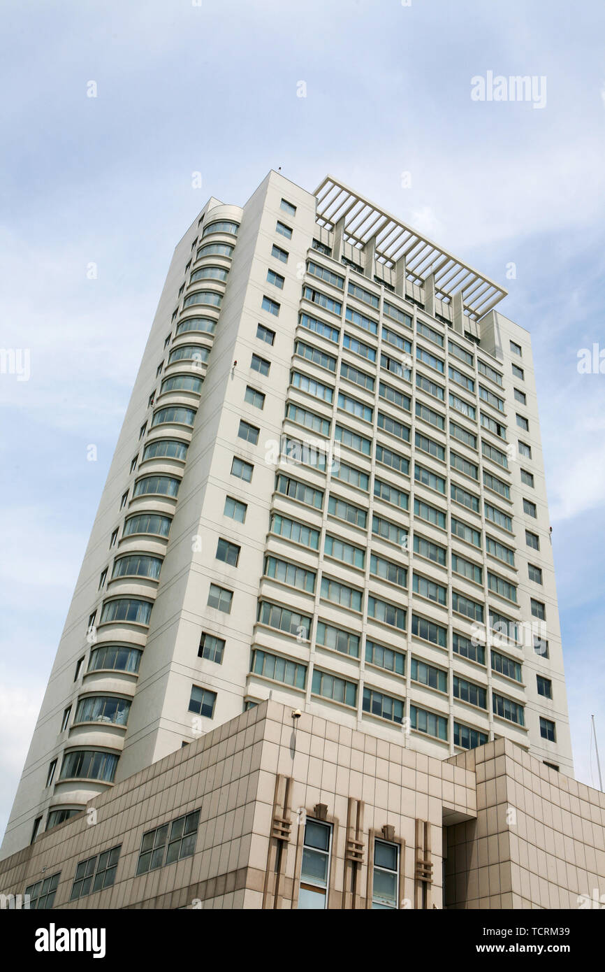 Business building with white background Stock Photo - Alamy