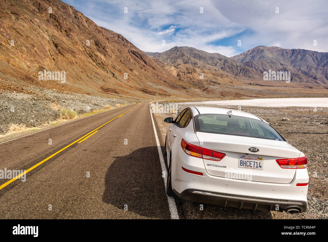 CALIFORNIA, USA - April 4, 2019: White KIA Optima parked on the ...