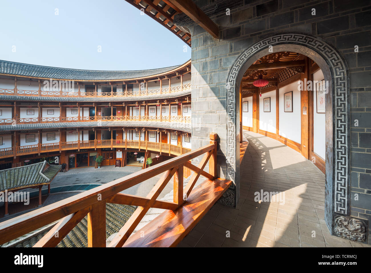 Seating visitors chengdu hakka garden house hi-res stock photography ...