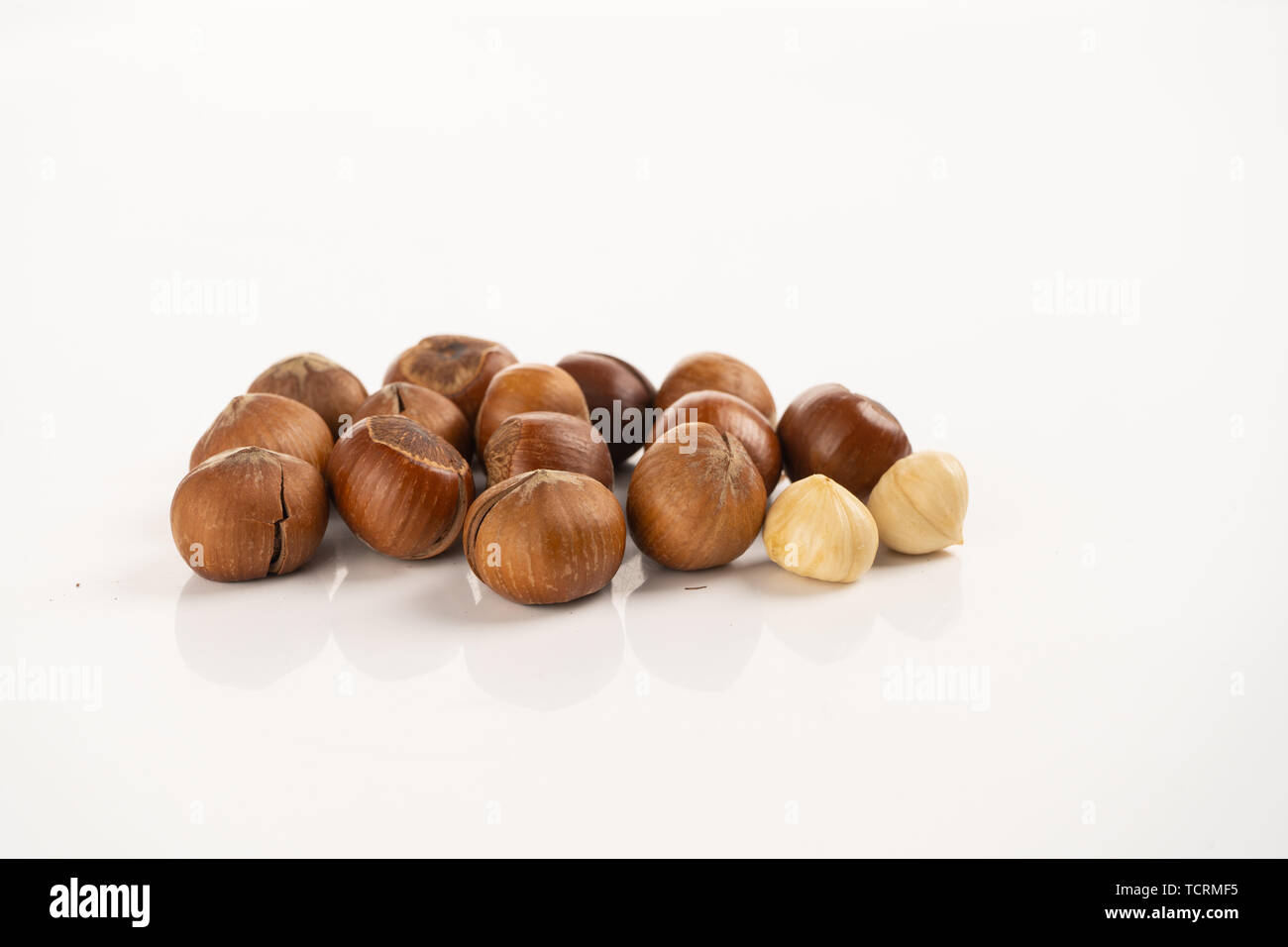 Northeast characteristic open hazelnut Stock Photo - Alamy