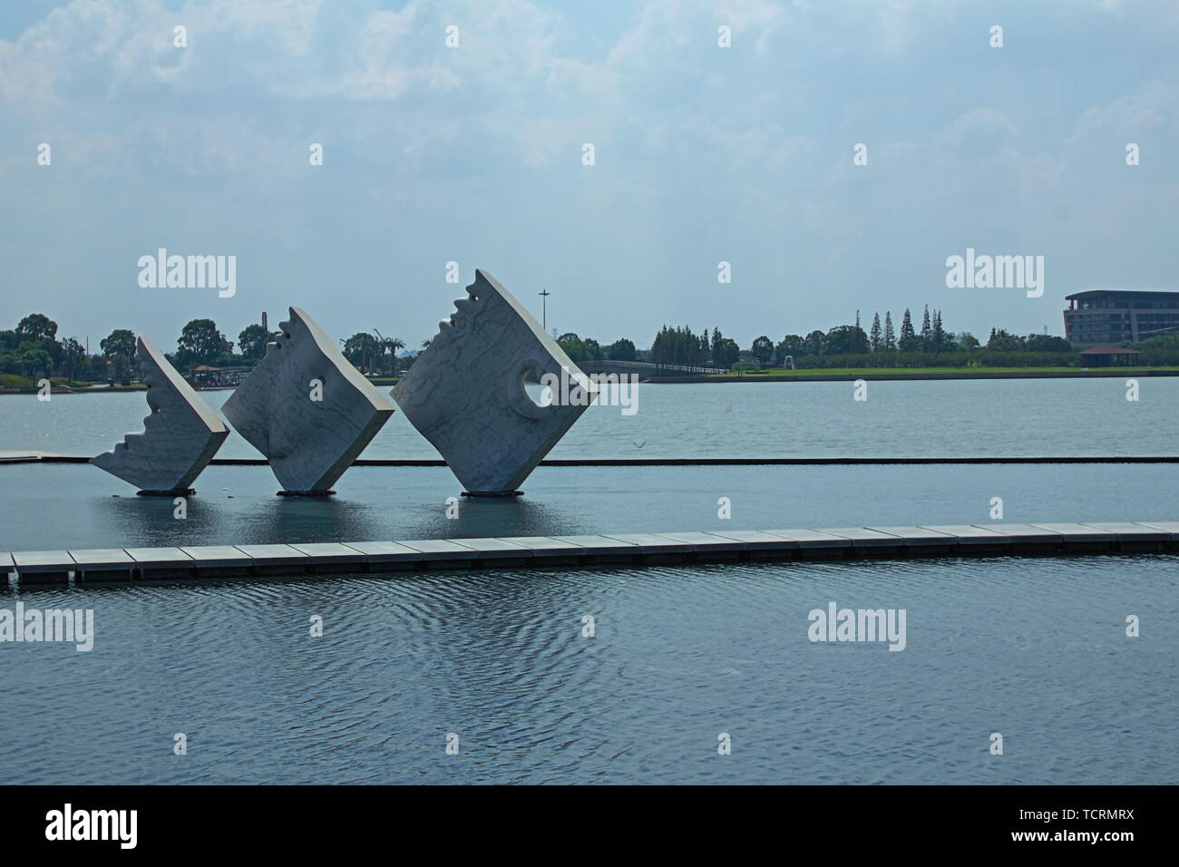 Scenery of Songjiang Moon Lake Sculpture Park in Shanghai Stock Photo ...