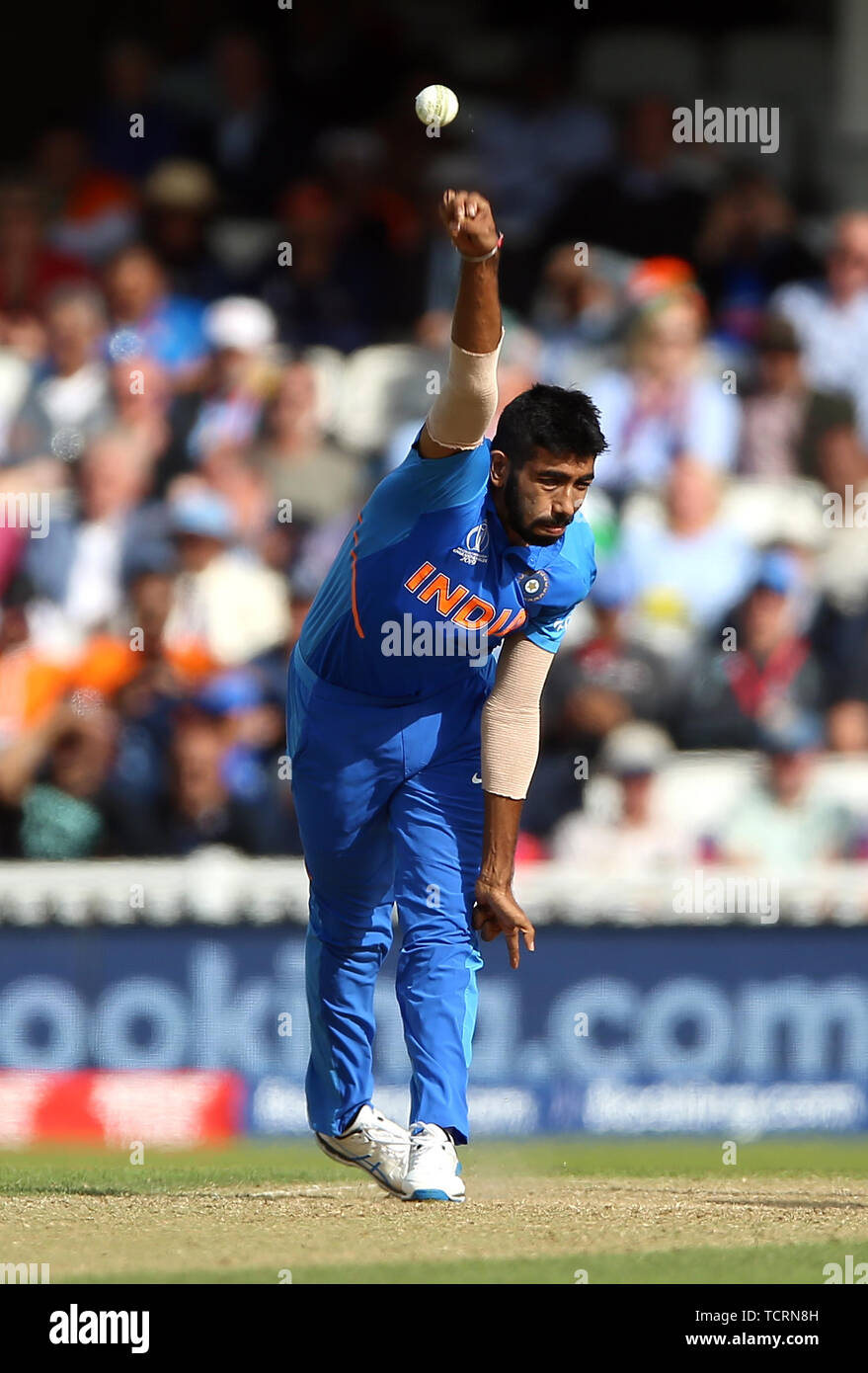 India's Jasprit Bumrah during the ICC Cricket World Cup group stage ...