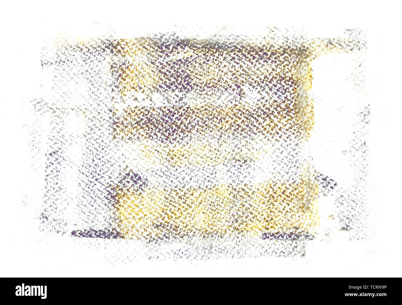 Handmade texture of acrylic paint rolled over white watercolour paper ...