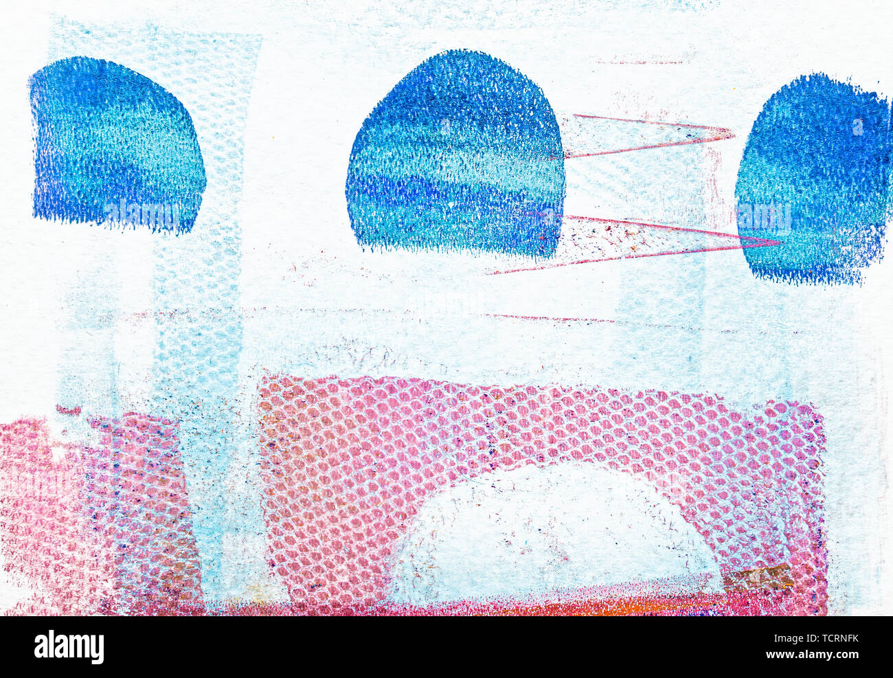 Handmade abstract acrylic design on watercolour paper background Stock ...