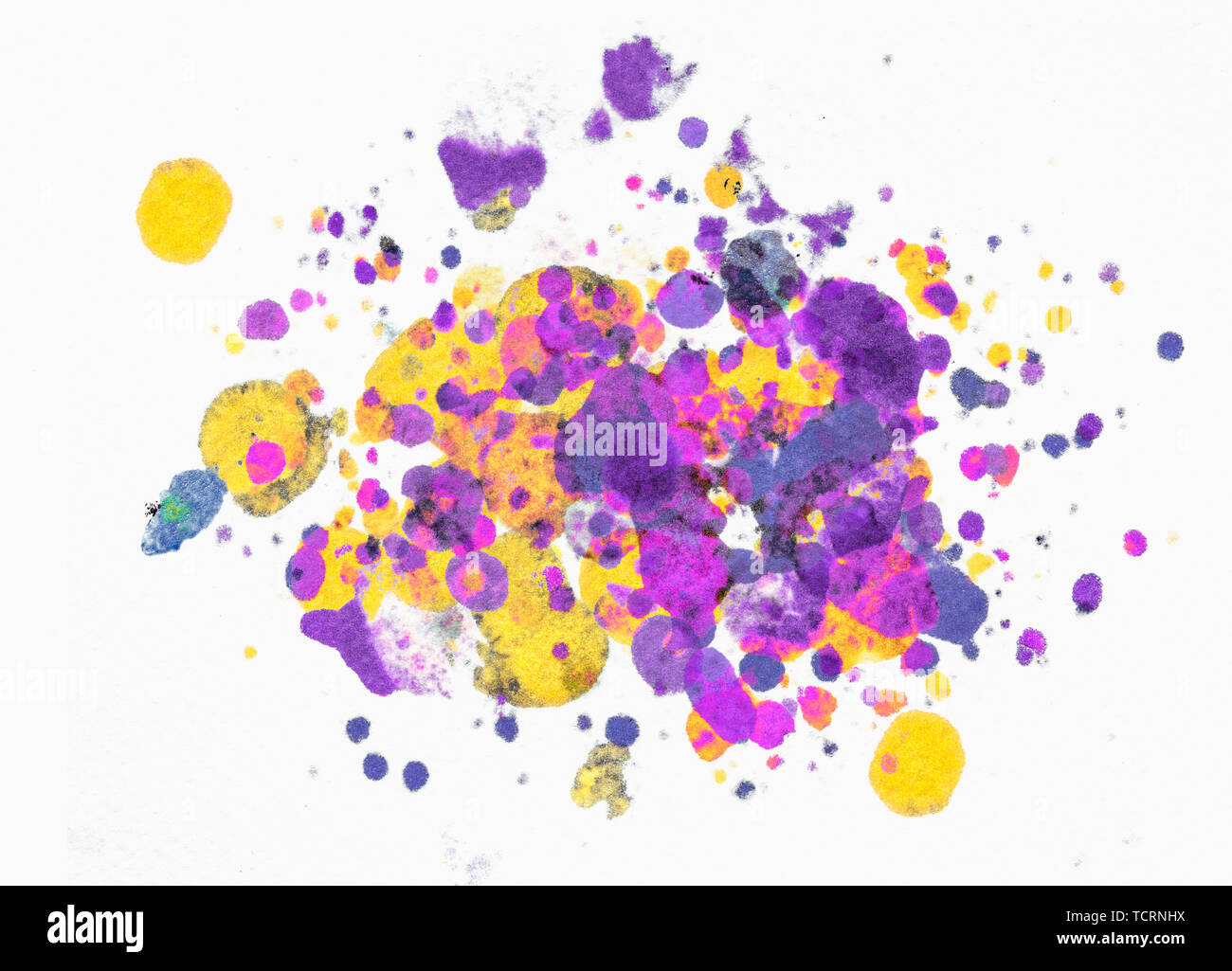 Splatter paint isolated on white background made with punchy magenta ...