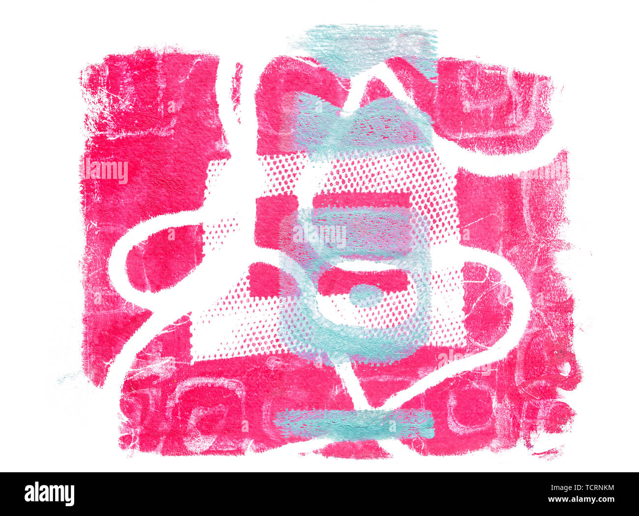 Pink cyan abstract on Cut Out Stock Images & Pictures - Alamy