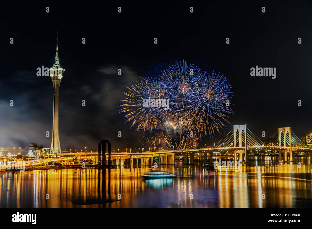 Macau Festival Fireworks Show Stock Photo - Alamy