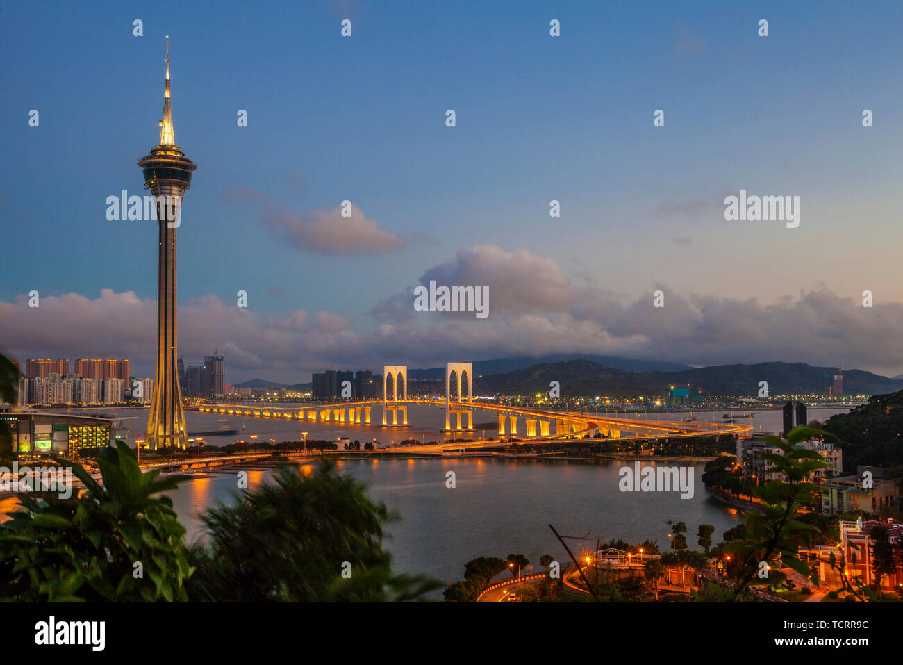 Night view of Macau city Stock Photo - Alamy