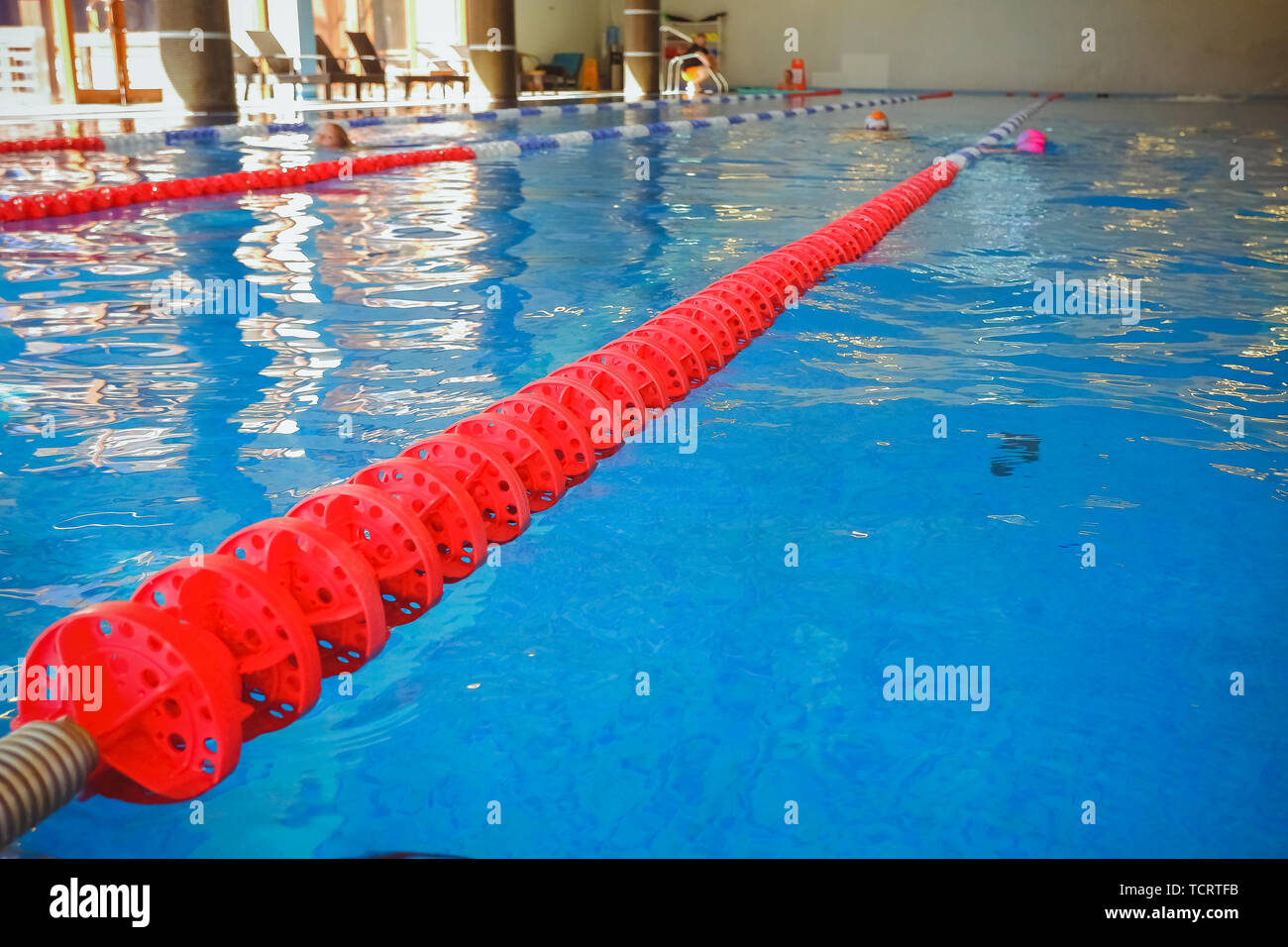 Swimming Pool Water With Lane Line