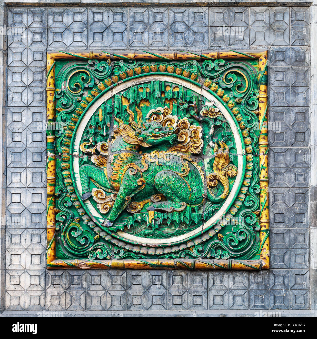 The glass sculpture of the Hou Tu Temple in Jiexu, Shanxi Province ...