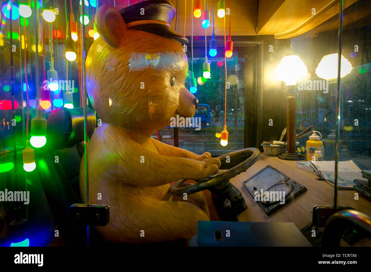 Taipei, Taiwan: a few meters of moon bus MOONBUS Stock Photo - Alamy