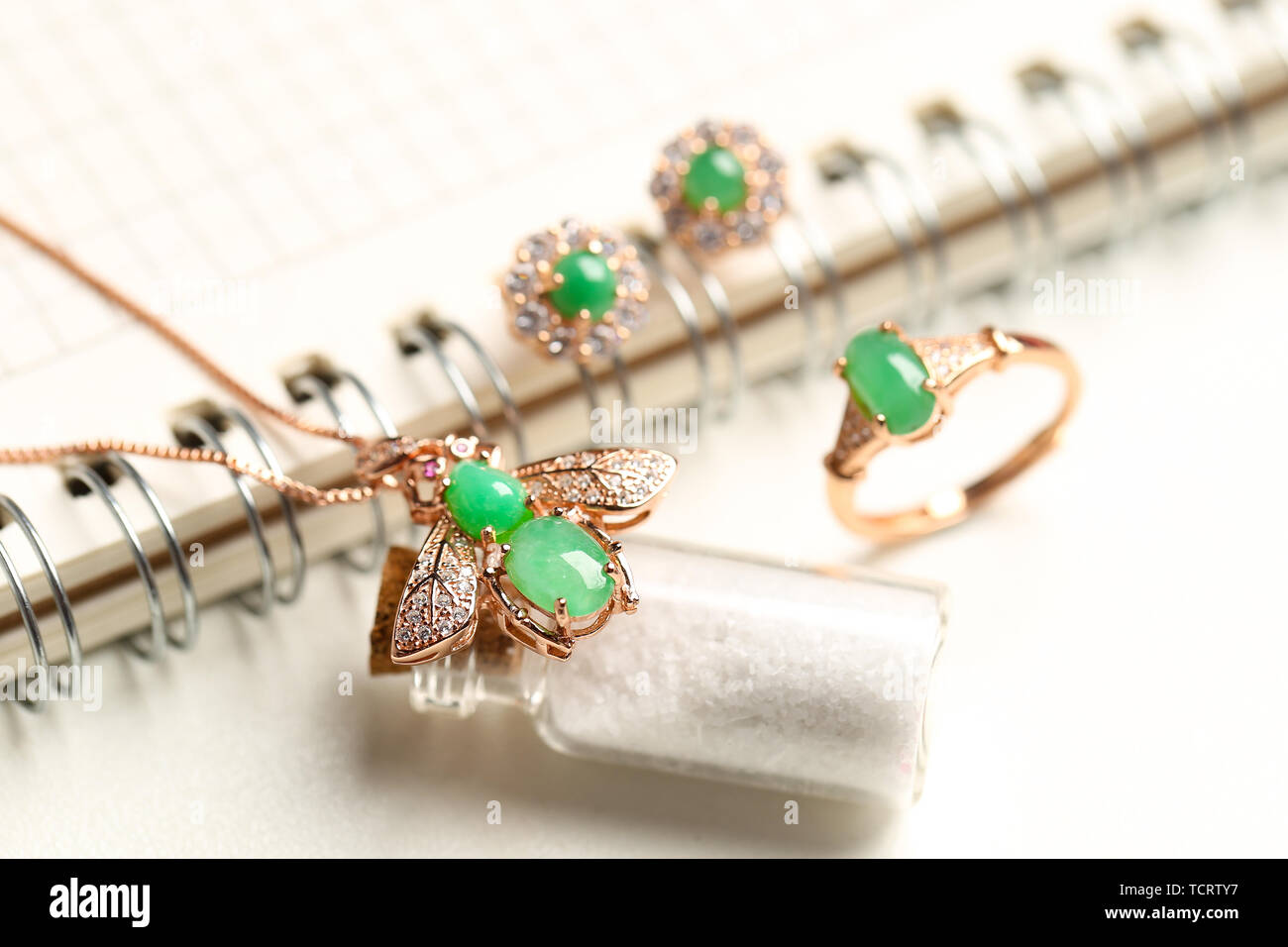 Jade glass species jade earrings hi-res stock photography and images ...