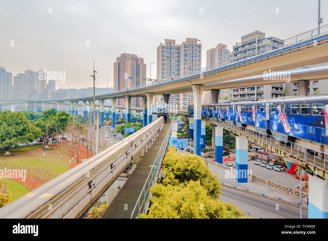 Chongqing Light Rail Line 2 Stock Photo - Alamy