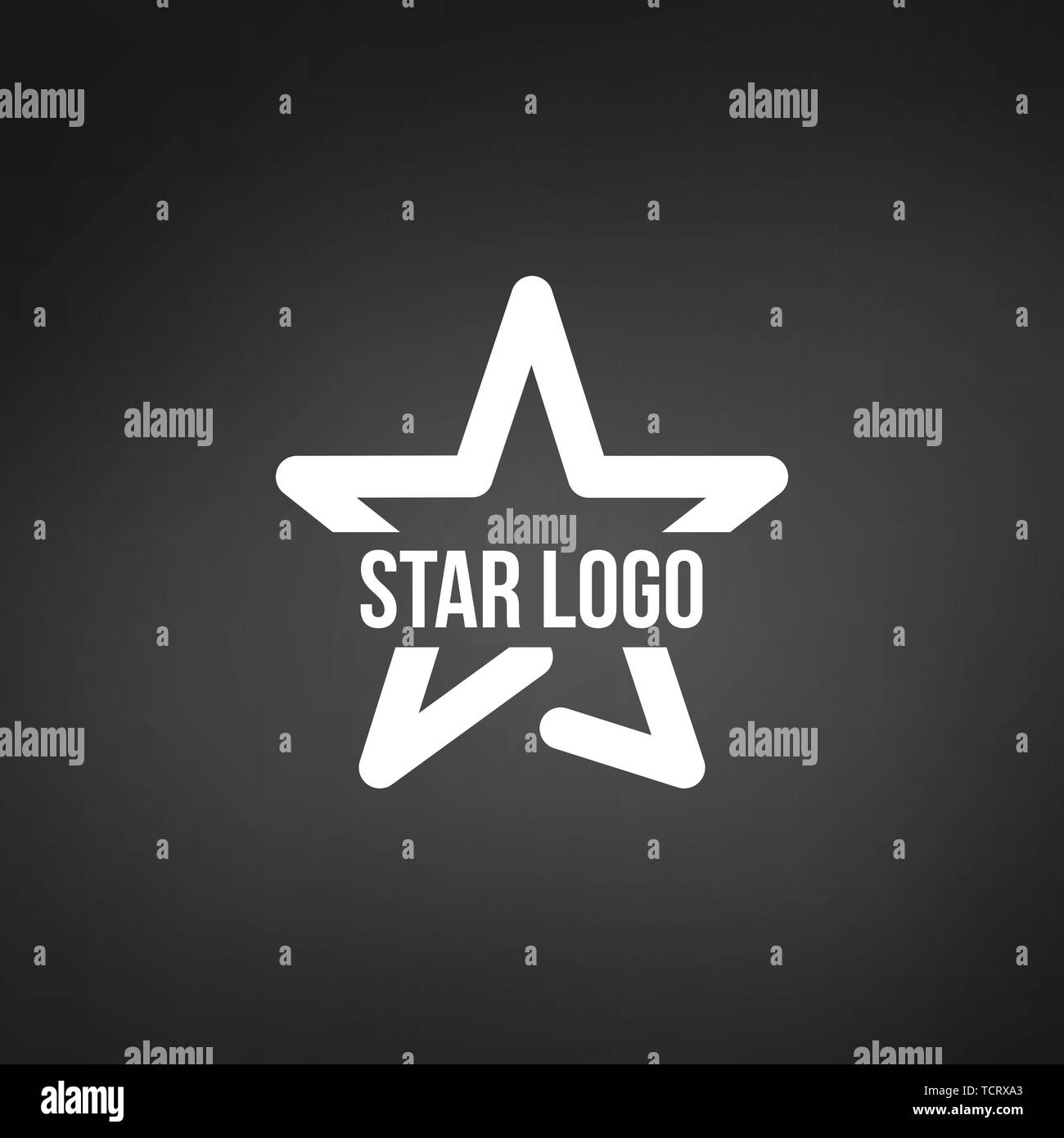 Star Logo Template, vector illustration isolated on black Stock Vector ...