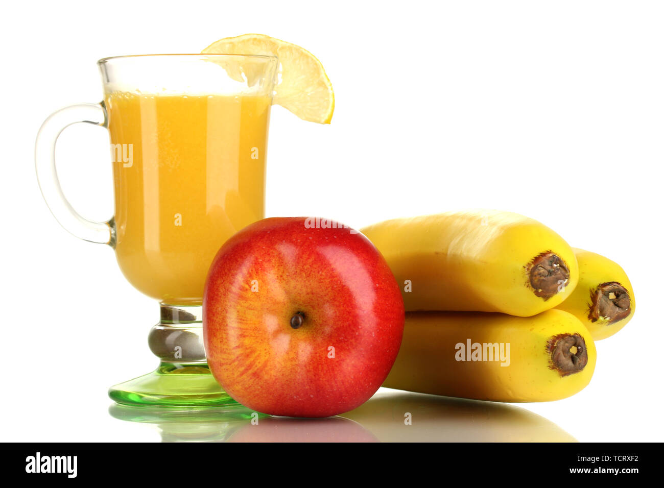 Delicious multifruit juice isolated on white Stock Photo - Alamy