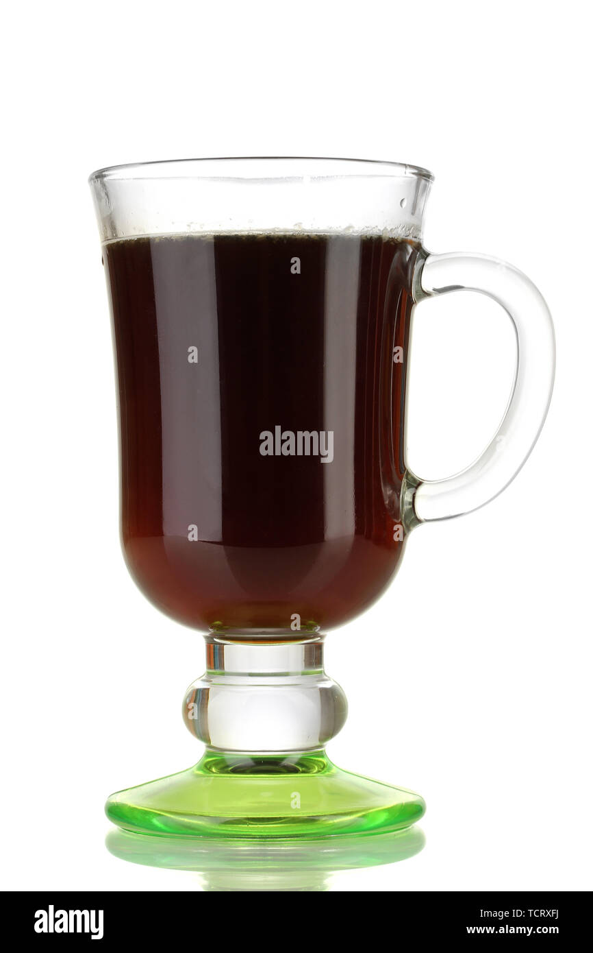 Drink in glass isolated on white Stock Photo - Alamy