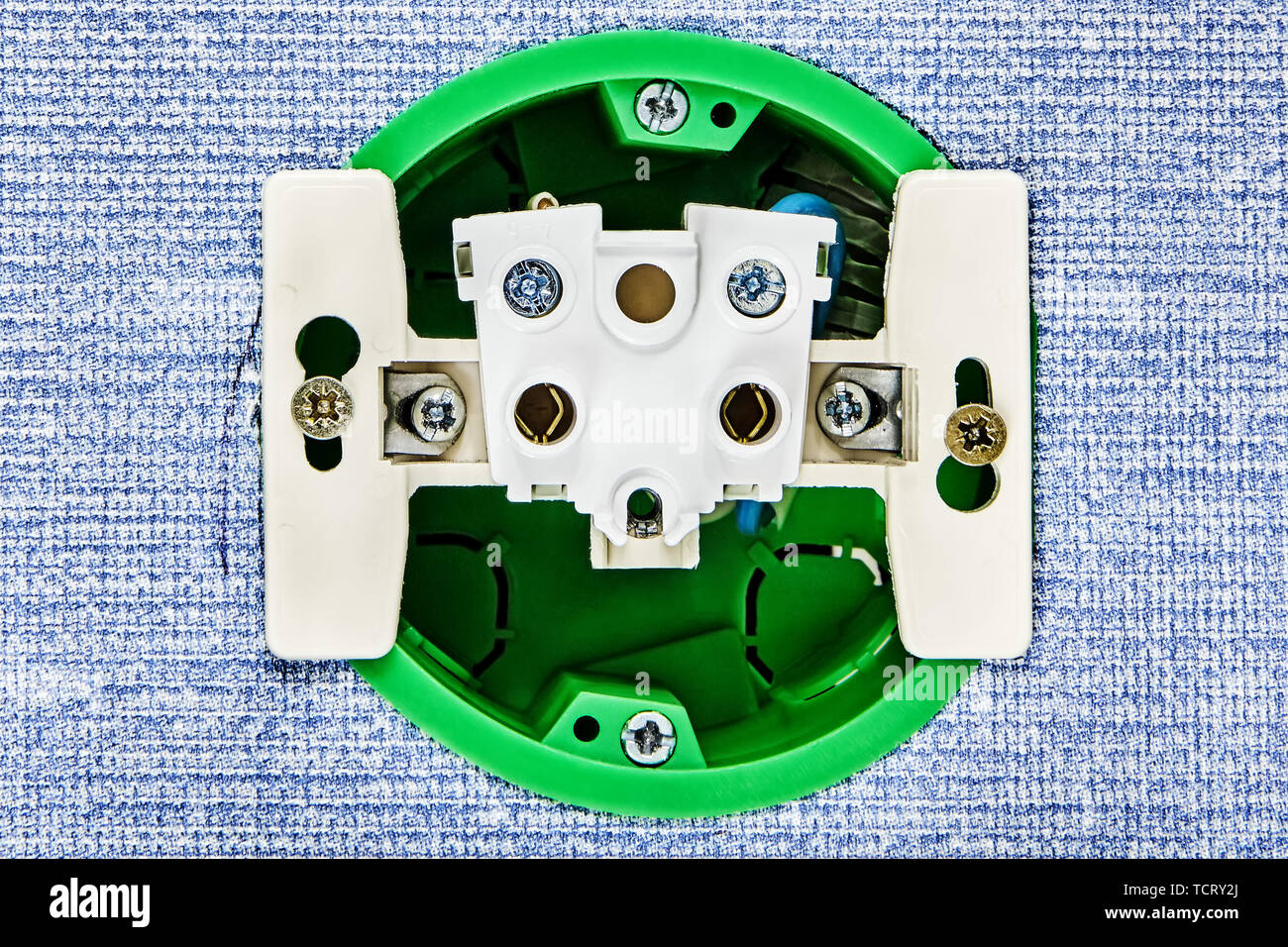 Demounted electrical socket without upper panel Stock Photo - Alamy