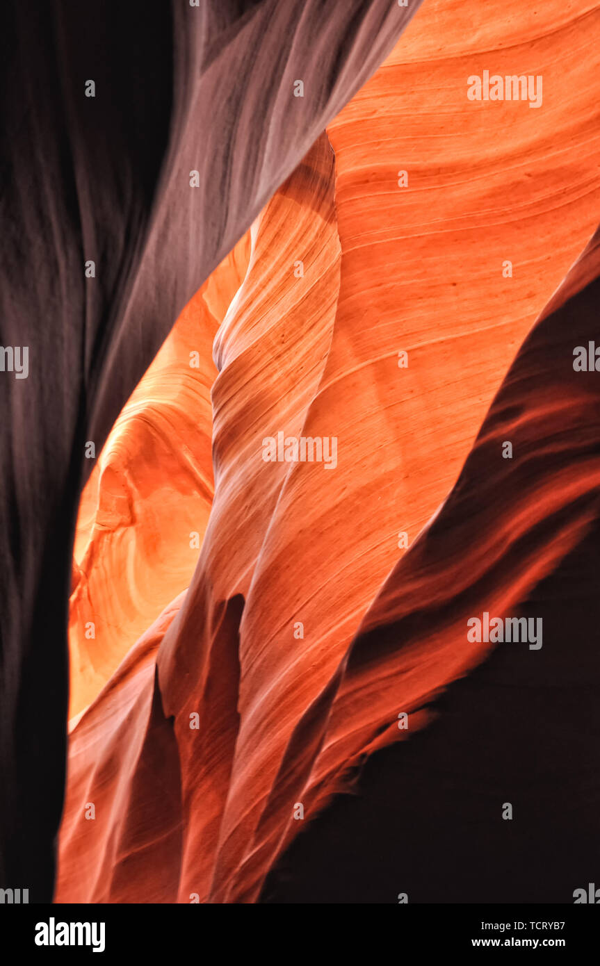 American Antelope Canyon Light and Shadow Stock Photo - Alamy