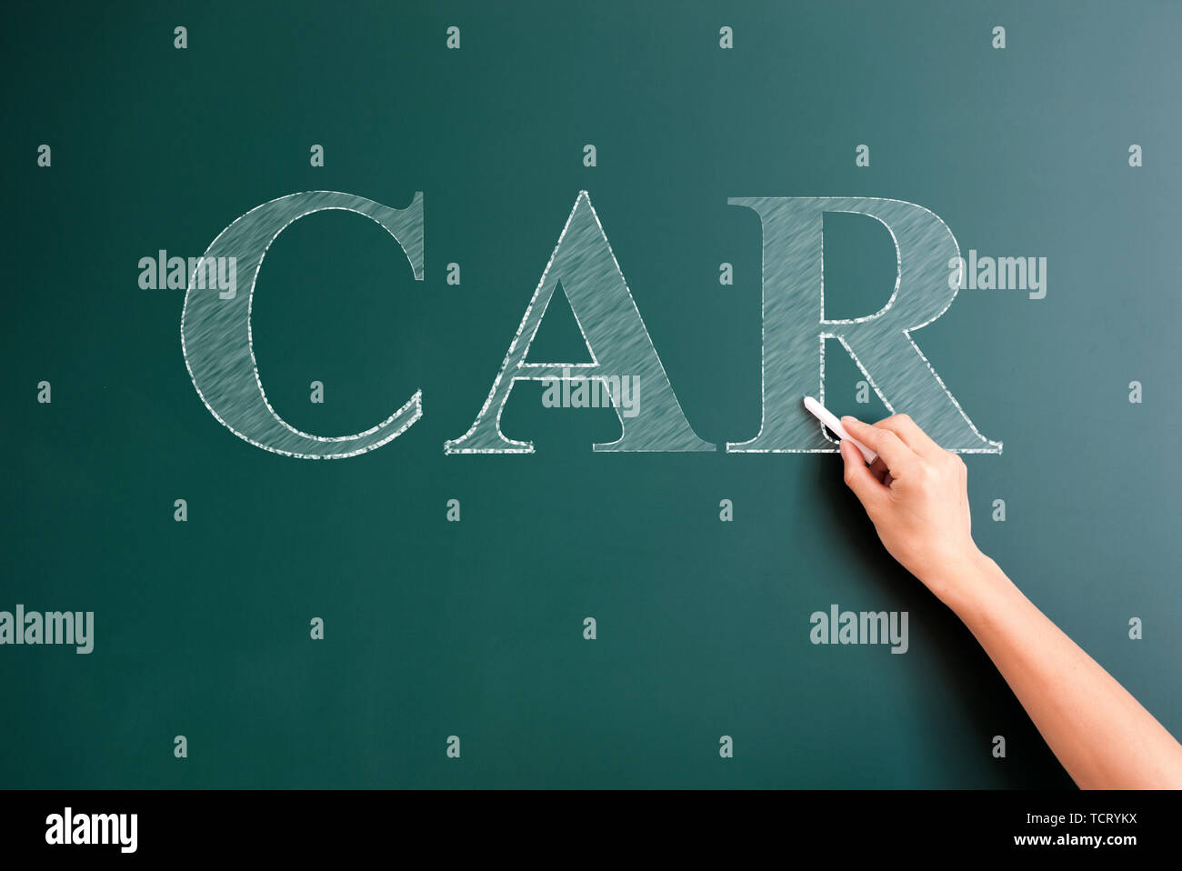 Car written on blackboard Stock Photo - Alamy