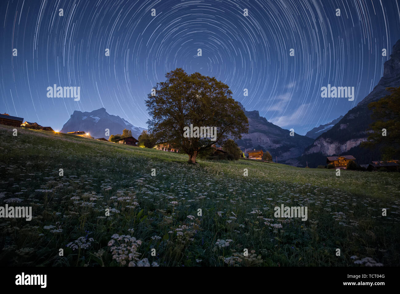 The stars on the hillside Stock Photo - Alamy