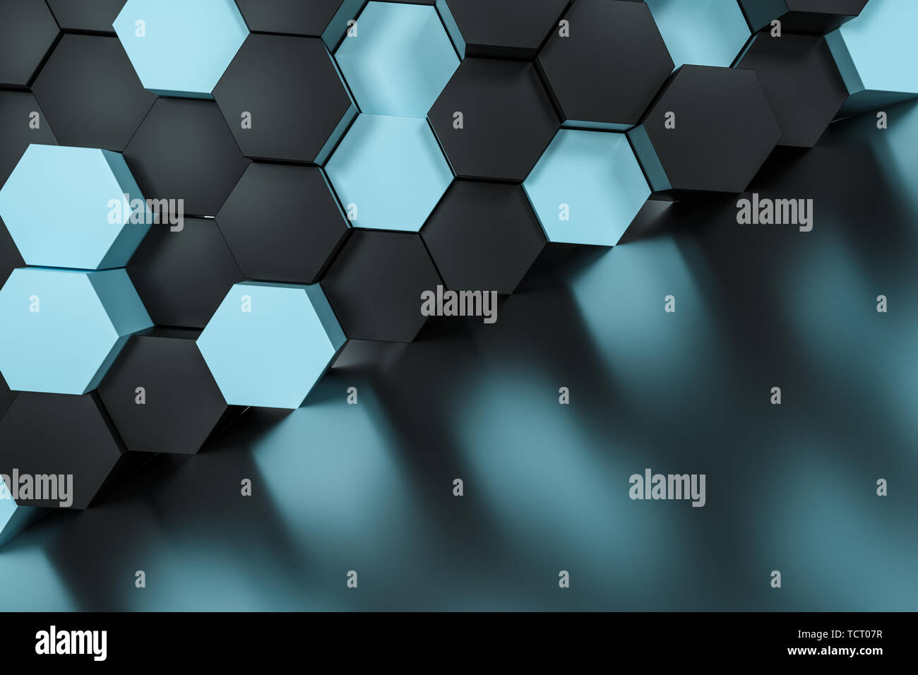 Hexagonal square combination, technology-sensitive background, three ...