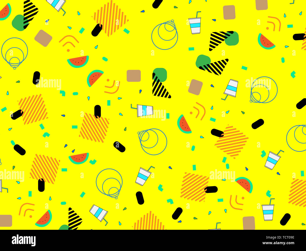 Memphis wallpaper vector hi-res stock photography and images - Alamy