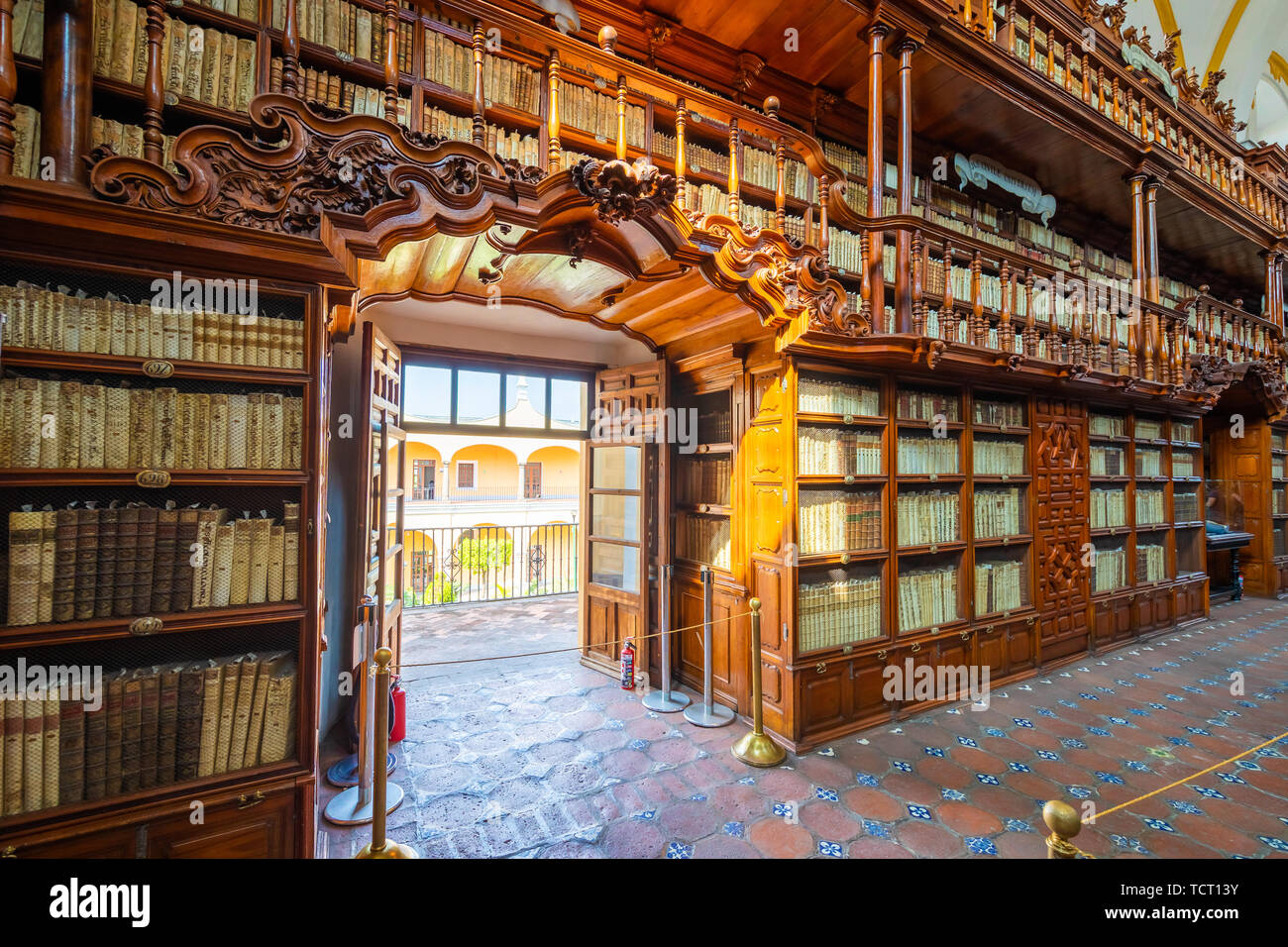 The Biblioteca Palafoxiana is a library in Puebla, Mexico Stock Photo ...