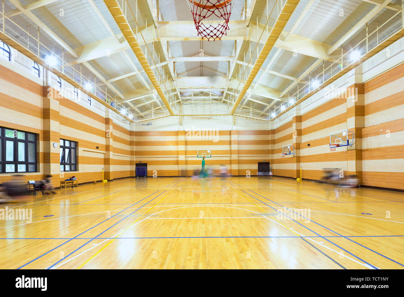 Interior of empty court Stock Photo - Alamy