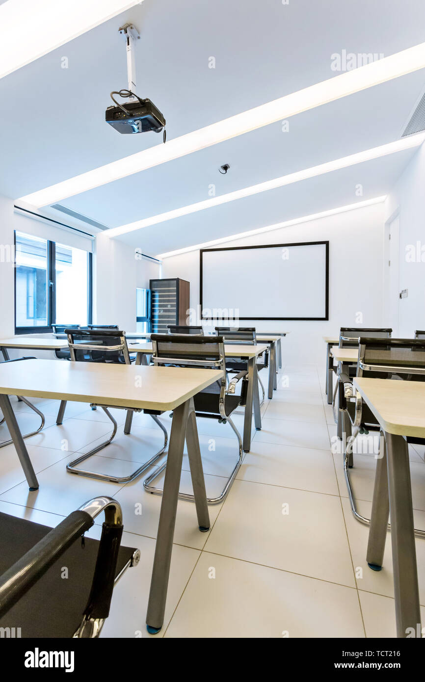 Interior of training room Stock Photo - Alamy