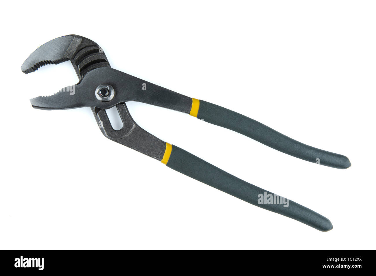 Water-pump pliers open and isolated on a white background Stock Photo ...