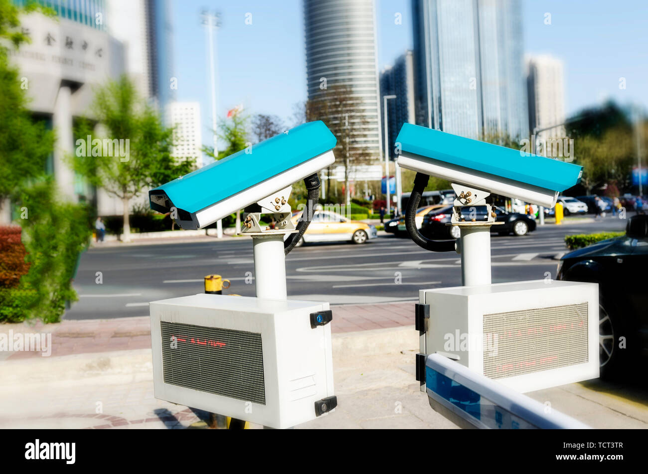 Smart parking devices Stock Photo - Alamy