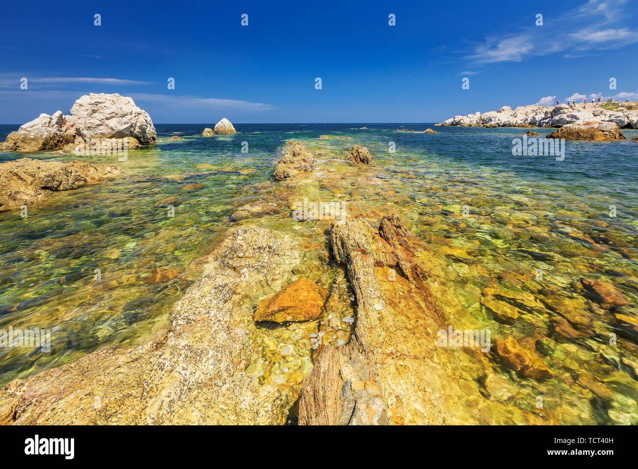 The blue sea Stock Photo - Alamy