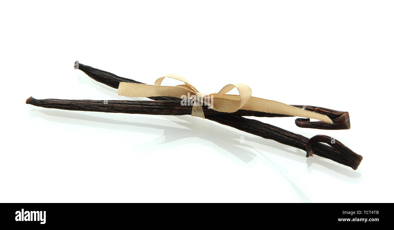 Vanilla pods isolated on white Stock Photo - Alamy