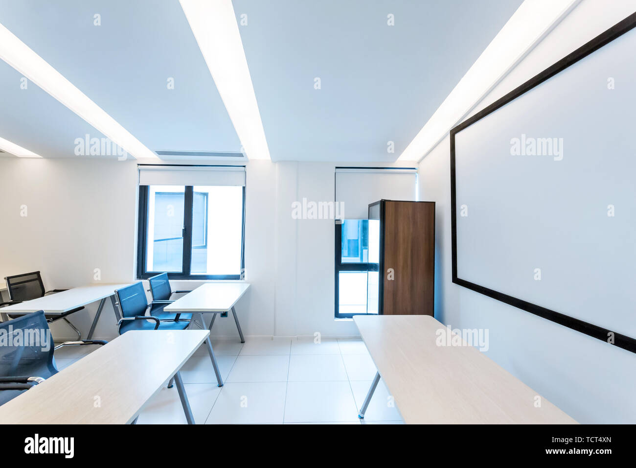 Interior of training room Stock Photo - Alamy
