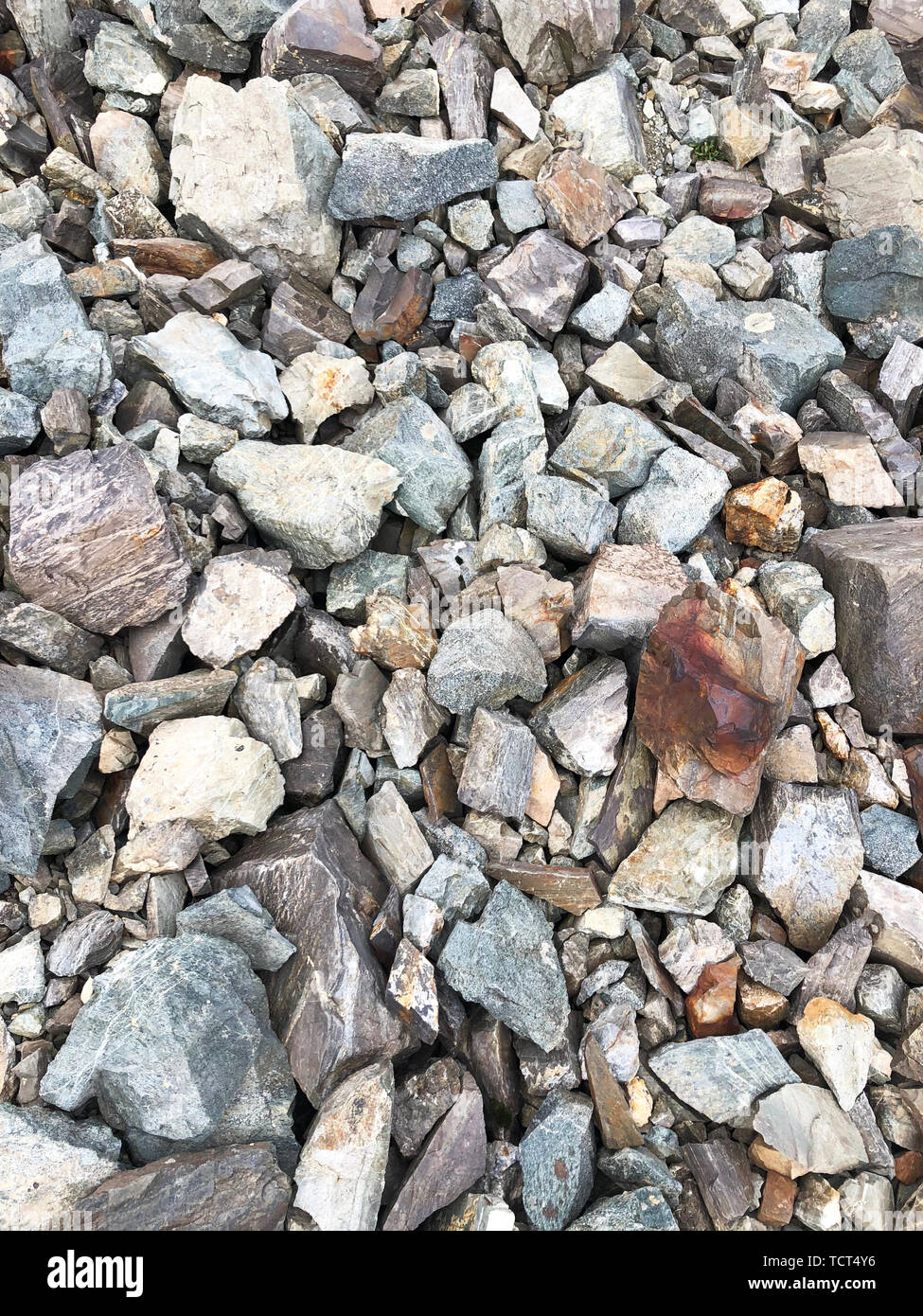 The rubble under the glacier Stock Photo - Alamy