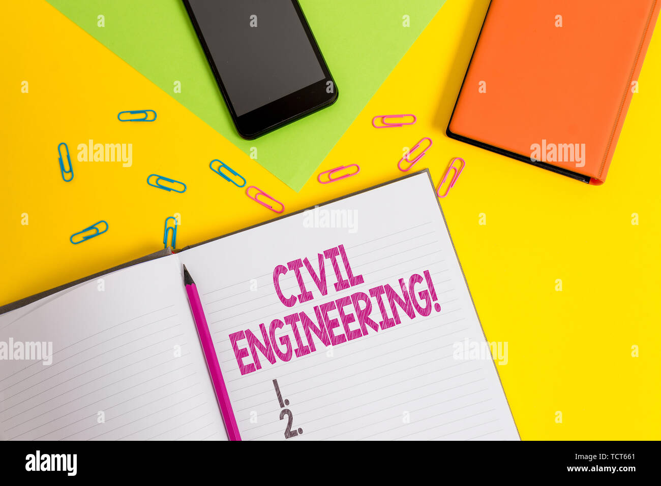 Handwriting text Civil Engineering. Conceptual photo Planning Design ...