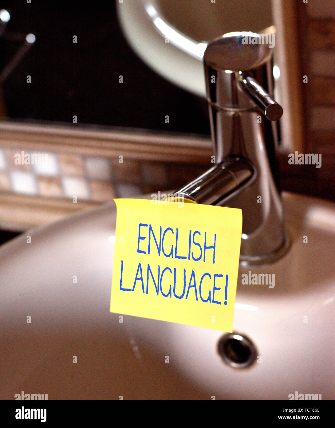 Writing note showing English Language. Business concept for third ...